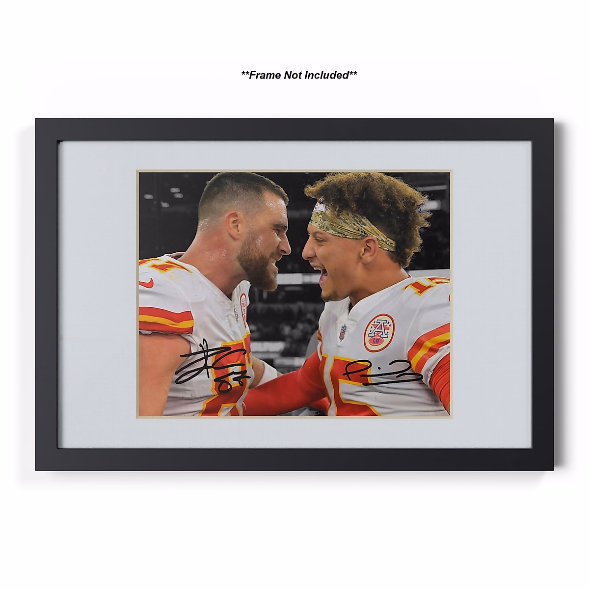 Ikonic Fotohaus Travis Kelce Patrick Mahomes Signed Photo Autograph Print Wall Art Home Decor