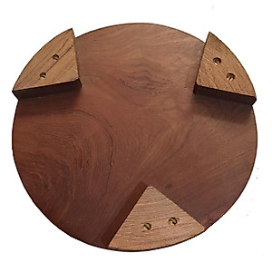 Wooden Belan Chakla, Wooden Chakla Belan, Wooden Circular Board with Rolling Pin