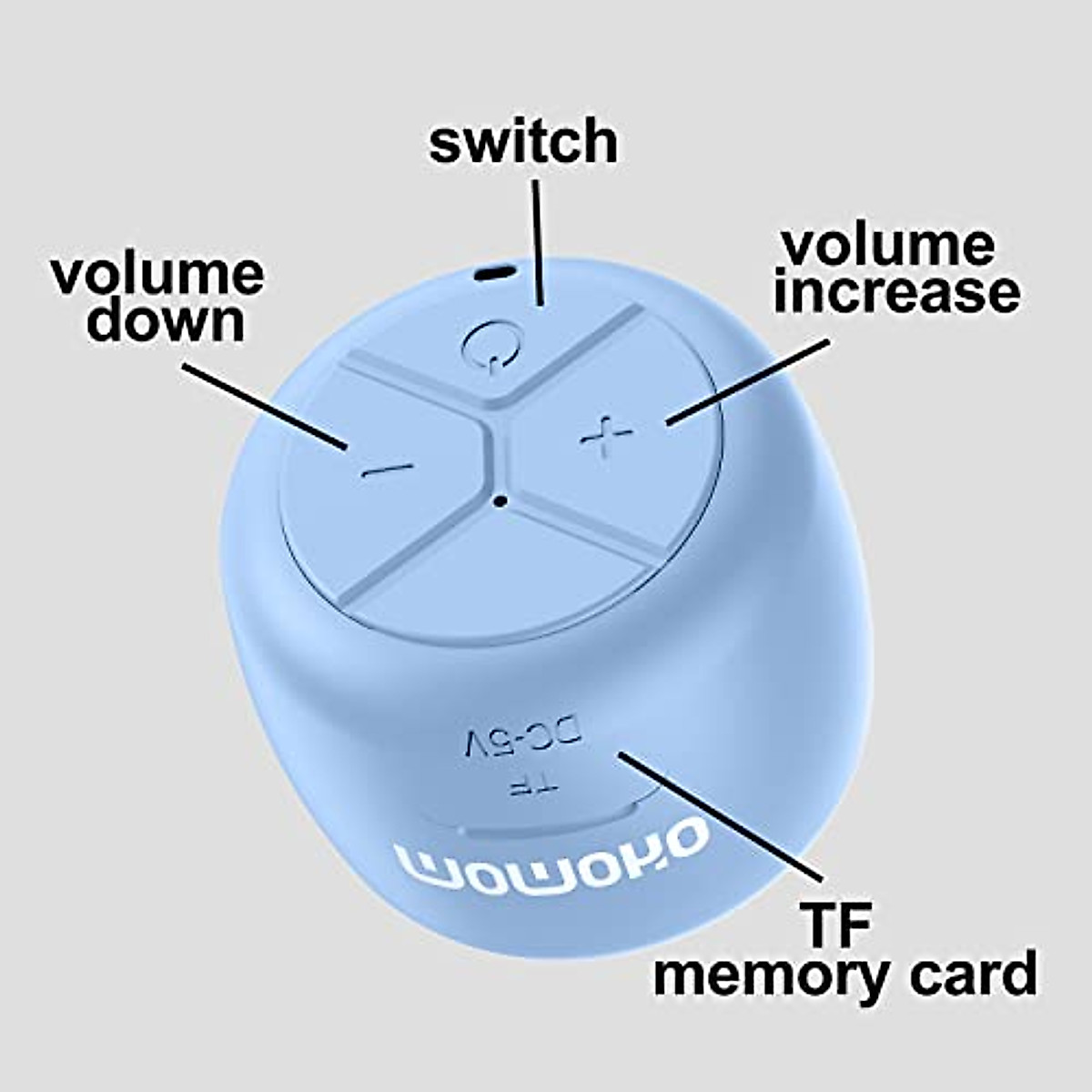 MOMOHO Bluetooth Speaker Waterproof Bluetooth Speaker Portable Bluetooth Speaker Wireless Bluetooth Speaker Brief Design IPX7 Small Speaker TF Card Play Support for Outdoor Use, Shower, Hiking (Blue)
