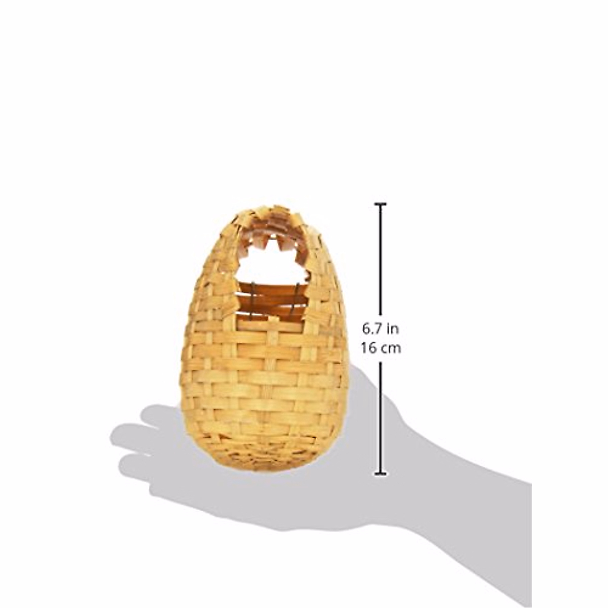 Prevue Pet Products BPV1155 Bamboo Covered Breeding Nest Hut for Birds, Large