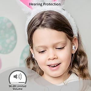 AnRuk Cute Donut Earbuds for Kids, Kid Size Wired Earbud & in-Ear Headphones with Microphone and Lovely Earphones Storage Case Gifts for School Girls and Boys (Grey)