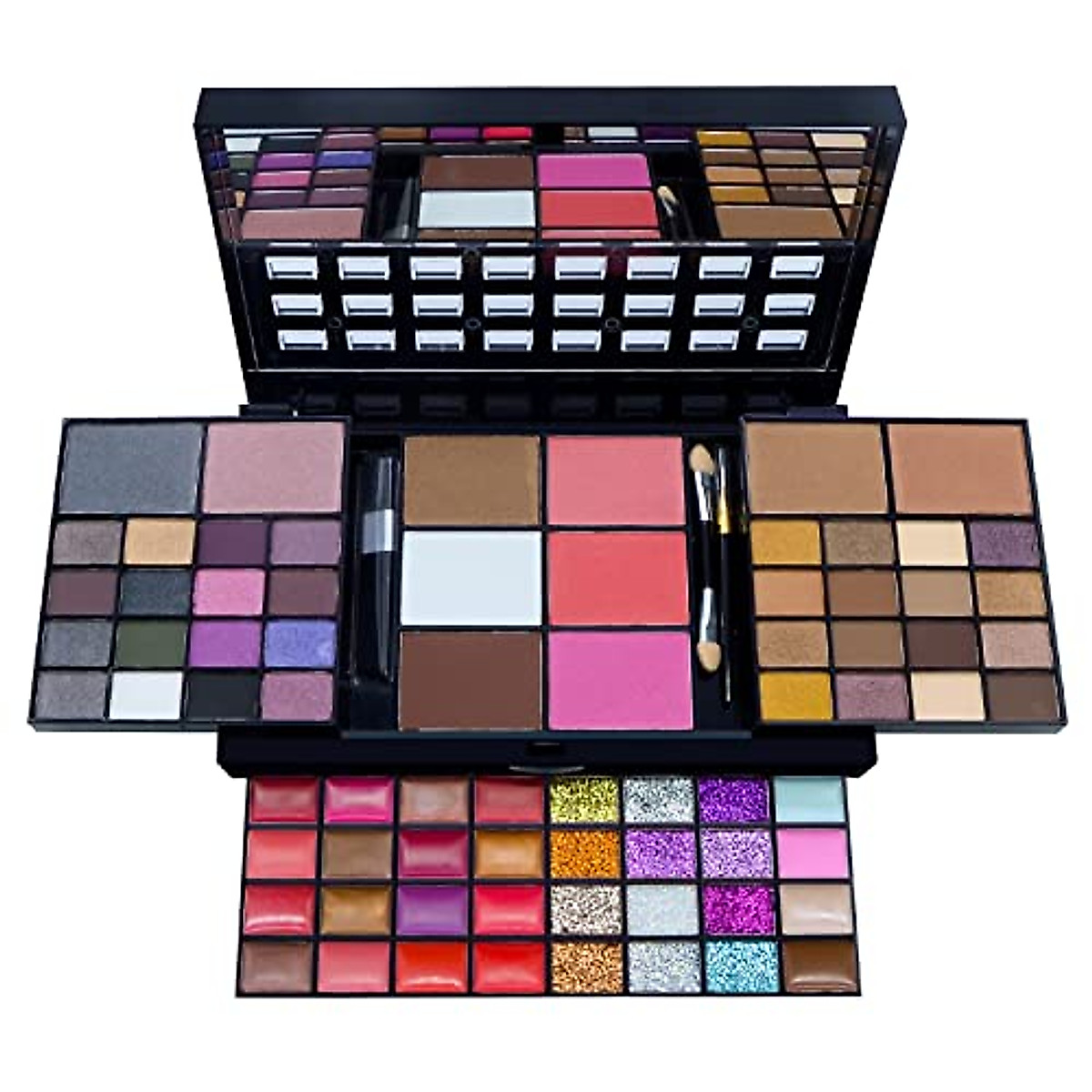 All in One Makeup Kit for Women Full Kit, 74 Colors Professional Makeup Gift Set, Include 36 Eyeshadow, 16 Lip Gloss, 12 Glitter Cream, 4 Concealer, 3 Blusher, 2 Highlight and Contour, 1 Bronzer