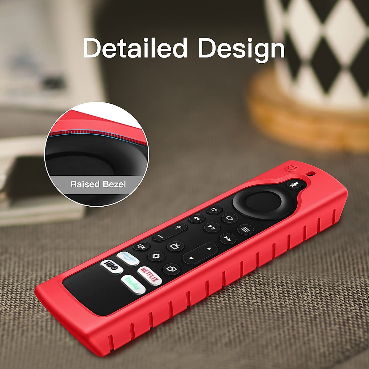 Fintie Silicone Case for Fire TV Stick 4K Max (2nd Gen)/Toshiba/Insignia/Pioneer/Fire TV 2-Series/4-Series/Omni Series TV Remote - Anti Slip Shockproof Cover for Alexa Voice Remote Enhanced, Red