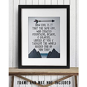 "Same God of Creation- Thought We Needed You"- 8 x 10"- Spiritual Wall Decor- Modern Typographic Print- Ready to Frame. Home Décor- Office Décor- Christian Gifts. Inspiring Reminder- You Are Special!