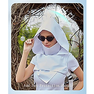 Cyberpunk Rogue Cowl Hood Scarf, Winter Neck Warmer Ghostface Costume Assassin Costume Hood Unisex Renaissance Costume Cloak for Cosplay and Sun-proof Outdoor Daily Wear