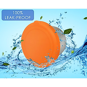 Victhur Salad Dressing Container To Go, 6 Pieces 2.4oz 304 Stainless Steel Sauce Containers with Silicone Lids for Snacks, Dipping Sauce