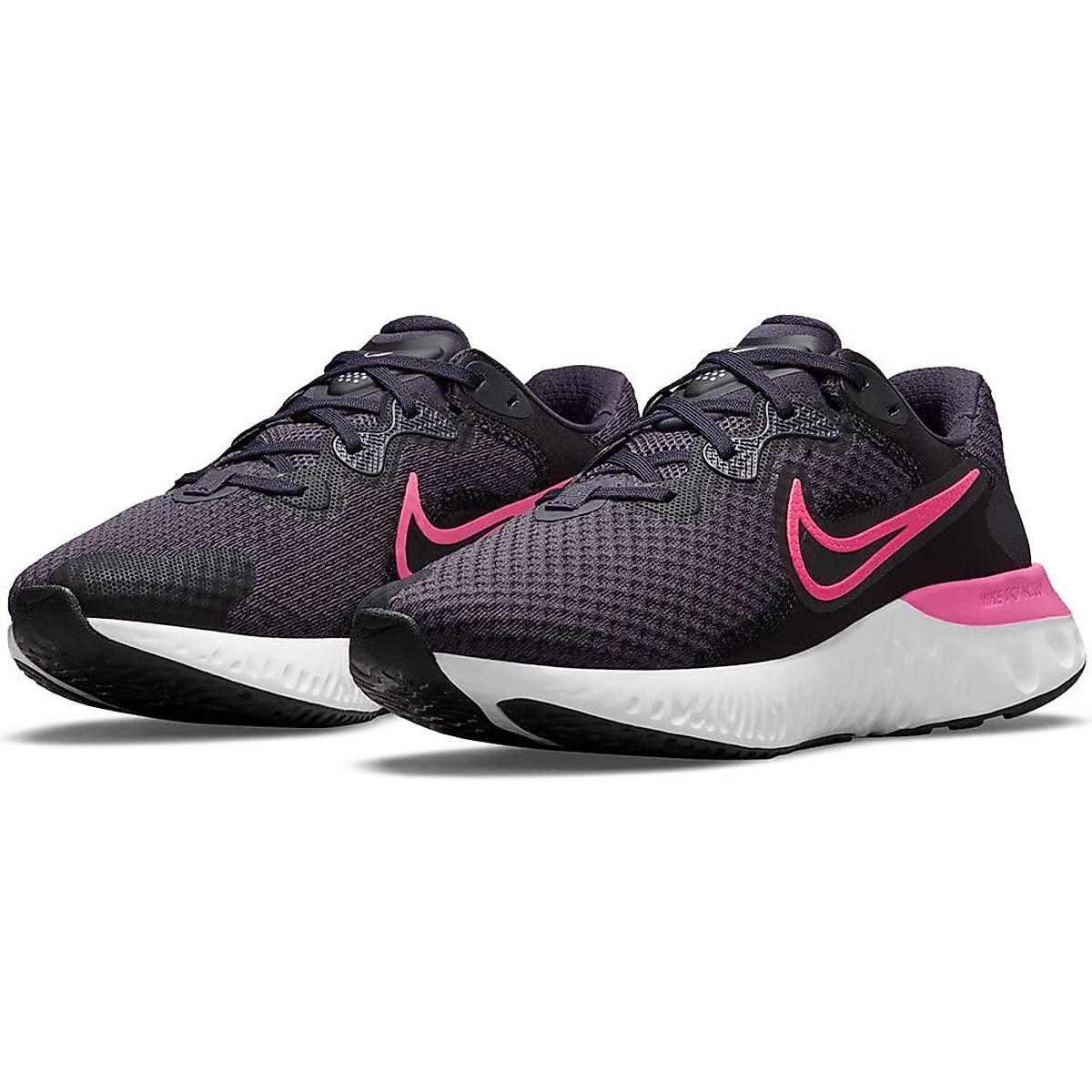 Nike Women Running Shoe, Black Pink, 8.5 US
