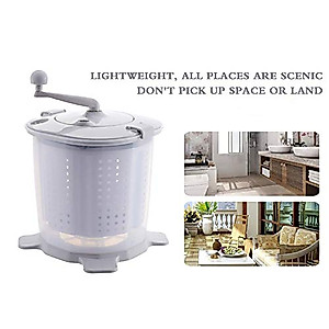 YDCW Mini Hand Crank Washing Machine Dehydrator,2020 Latest Mini Small Semi-Automatic Washer,Compact Spin Dryer, Portable Manual Non-Electric,Suitable for Camping Dormitory,Grey