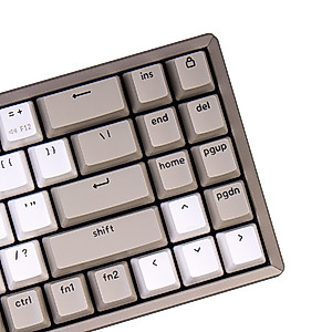 Keychron K14 Bluetooth 5.1 Wireless Aluminum Frame Mechanical Keyboard with Keychron Red Switch/Rechargeable Battery, 72 Keys Compact Keyboard Compatible with Mac Windows