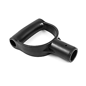 QWORK Shovel D Grip Handle, 1-1/8" Inside Diameter PVC D Shaped Grip Shovel Handle Replacement for Digging Raking Tools