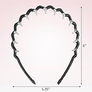 Conair Scunci Effortless Beauty Zig Zag headband - hair accessories for women - hairpin headband - black headband - 1 Count
