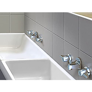 Central Brass 1177-DA Two Handle Shelf Back Bathroom Faucet in Chrome