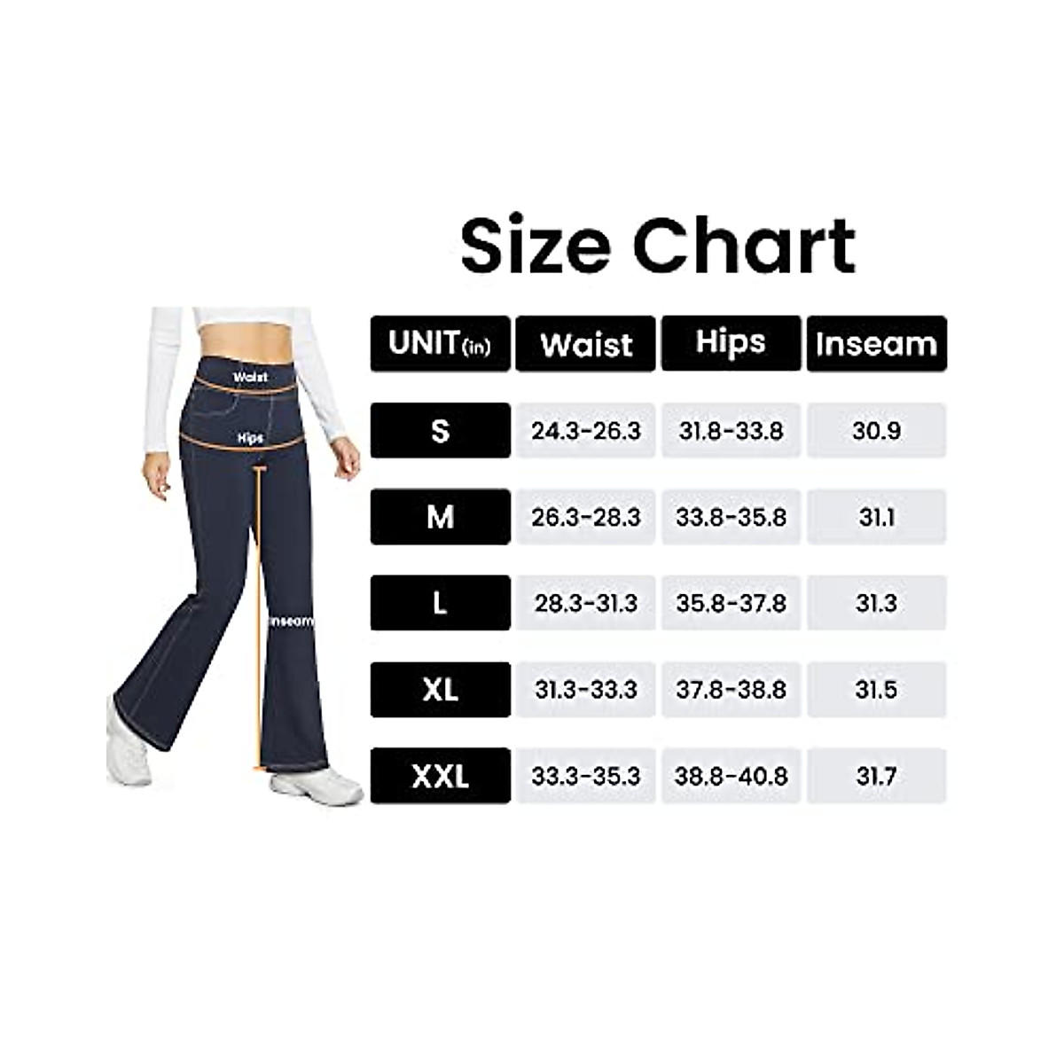 G4Free Women's Fleece Lined Bootcut Yoga Pants with Pockets High Waisted Flare Thermal Winter Denim Jeggings (Navy,XL)