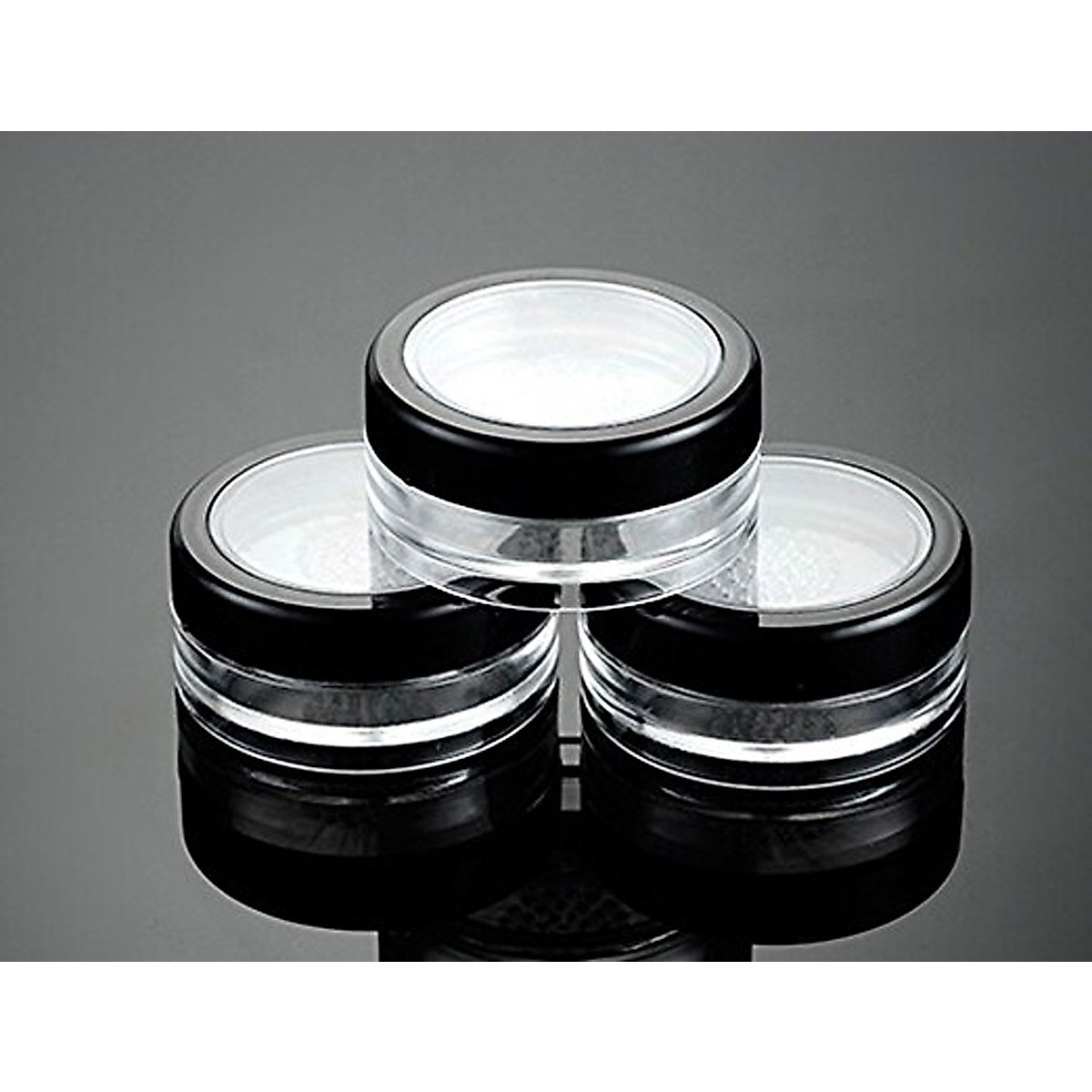 3 Pieces 10G 10ml Empty Loose Face Powder Blusher Puff Case Box Makeup Cosmetic Jars Containers with Sifter Lids