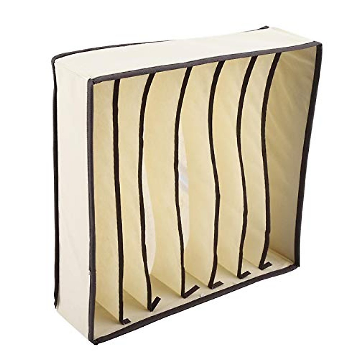 Aramox Storage Box, Portable Foldable Durable Divider Storage Box Case Container for Bra Underwear Sock (7 Grids)