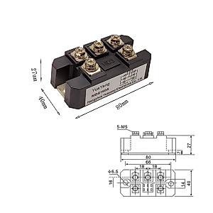 YueYang MDS150A 3-Phase Diode Bridge Rectifier 150A1600V Full Wave Diode Module