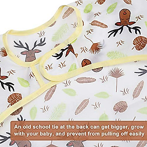 Accmor 3 Pack Long Sleeve Baby Bibs, Waterproof Sleeved Bib, Toddler Soft Bib for 6-24 Months