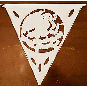 70 ft Long Mexican 42 Flags Pennant Banner. Banderines,Plastic Papel Picado for Fiesta Party Decorations Multicolor, Cinco de Mayo Celebrations