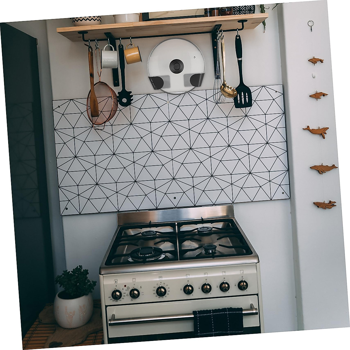 Cabilock 10PCS Pot Lid Holders Stand Wall Mounted Pot Lid Organizers Self Adhesive Adjustable Pan Lid Storage Rack Organizer Kitchen Gadget(Black)