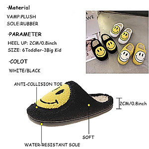 YJJY Kids Smile Face Slippers Girls Slippers for Kids Boys Soft Lightweight Cozy Indoor and Outdoor