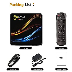 Android TV Box 11.0, 4GB RAM 32GB ROM RK3318 Quad Core 64bit Android Box Supports 2.4G+5G Dual WiFi Bluetooth 4.0 USB 3.0 Ultral 3D 4K Smart TV Box