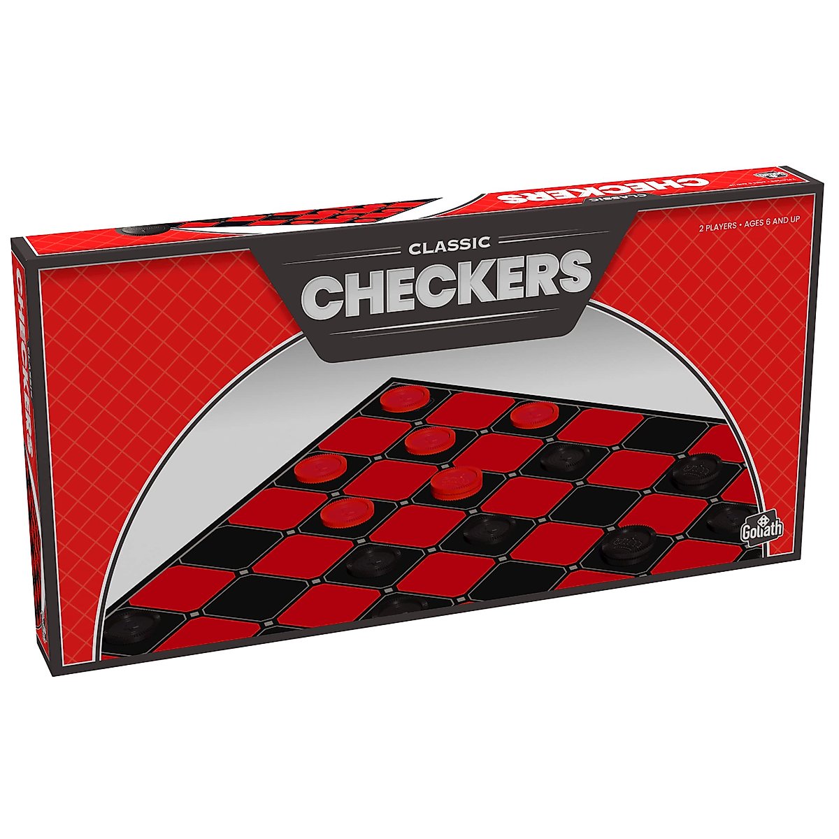 Goliath Checkers - Classic Game with Folding Board and Interlocking Checkers (Amazon Exclusive)