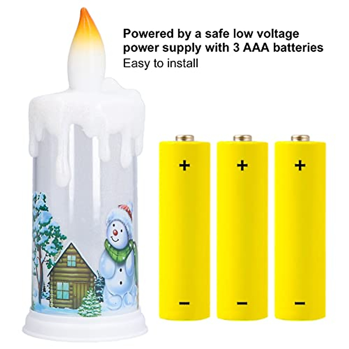 SALUTUY Candles Lamp, Remote Control 9.3in Warm Light Santa Claus Candle Lights LED for Homes Gardens, Courtyards for Christmas Party Lights, Decorative Lights(#2)