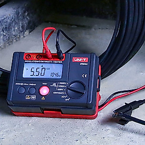 UNI-T 2500V Digital Insulation Resistance Meter Tester Megohmmeter Highly Voltmeter Continuity Tester w/LCD Backlight UT502A