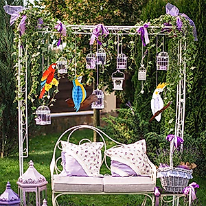 TUPARKA 6 Pieces Tropical Birds Honeycomb Parrot Hawaiian Summer Beach Tiki Bar Luau Party Home Classroom Hanging Decorations(Parrot)