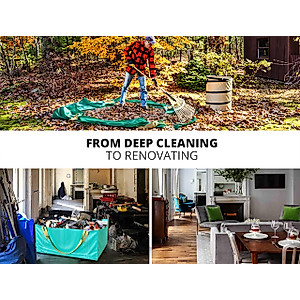 Skywin Dumpster Bag, Reusable Yard Waste Bags, Foldable Yard Waste Container, Trash Bag for Trash Management, Multiple Times Use During Renovations, Can Hold Up to 2,500 lbs