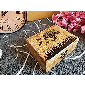 RK Collections Sea Turtle Lovers Jewelry Trinket Keepsake Box. Home Decor, Gifts for Beach and Nautical Lovers