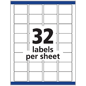 Avery ID Labels, Sure Feed Technology, Permanent Adhesive, 1.25" x 1.75", 480 Labels (6570)