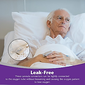 Oxygen Tubing Swivel Connector 10 Pack - Original Connector's 10 PCS Cannula Connectors, Oxygen tubing connectors Oxygen Hose connectors Avoid Tube Tangles Male to Male…