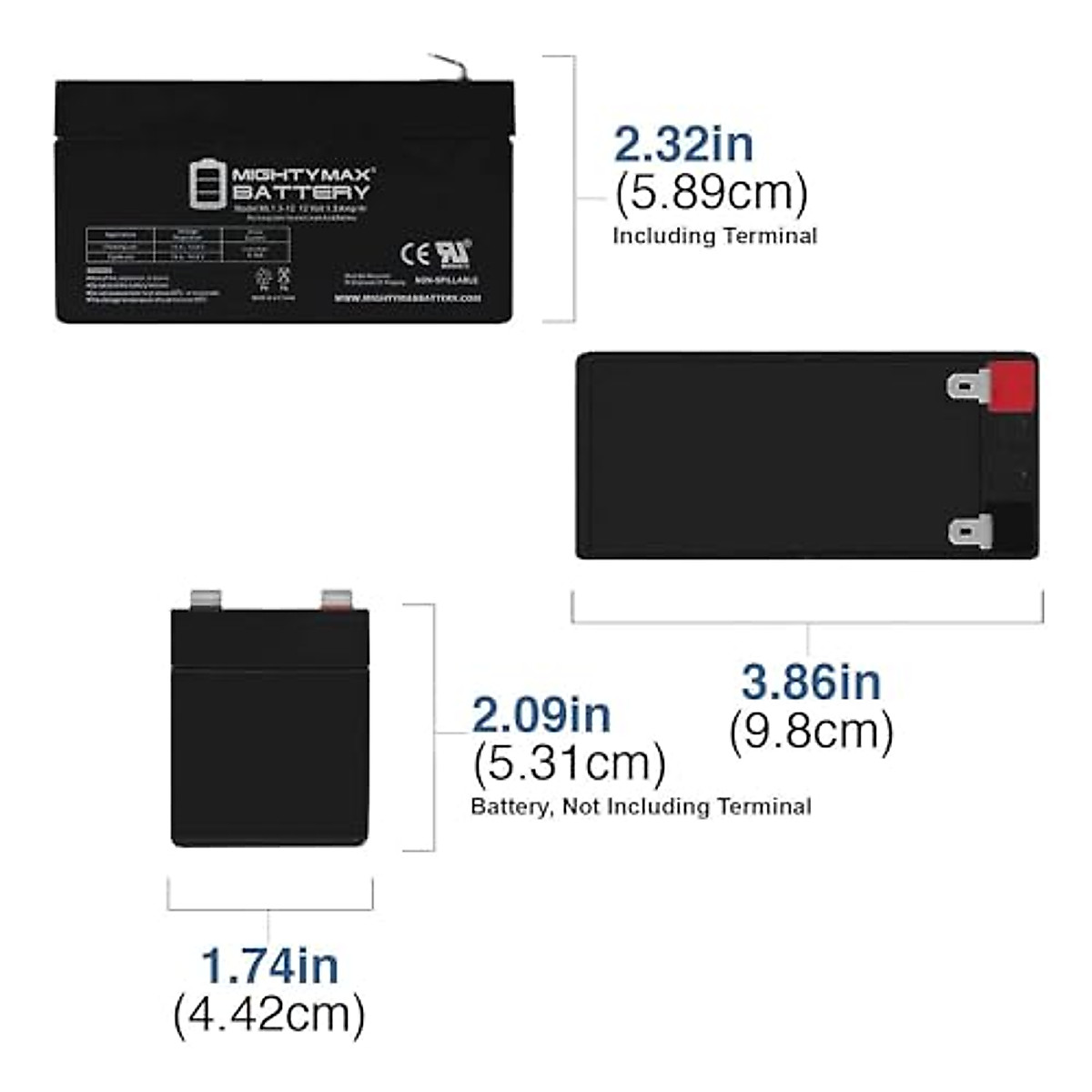 Mighty Max Battery 12V 1.3Ah Replacement Battery for Mercedes-Benz N000000004039