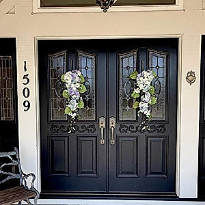 v-max 48" Hydrangea Garland - for Wedding Party Home Garden, Wedding Arch Garden Wall Decoration, Home Decoration Blue