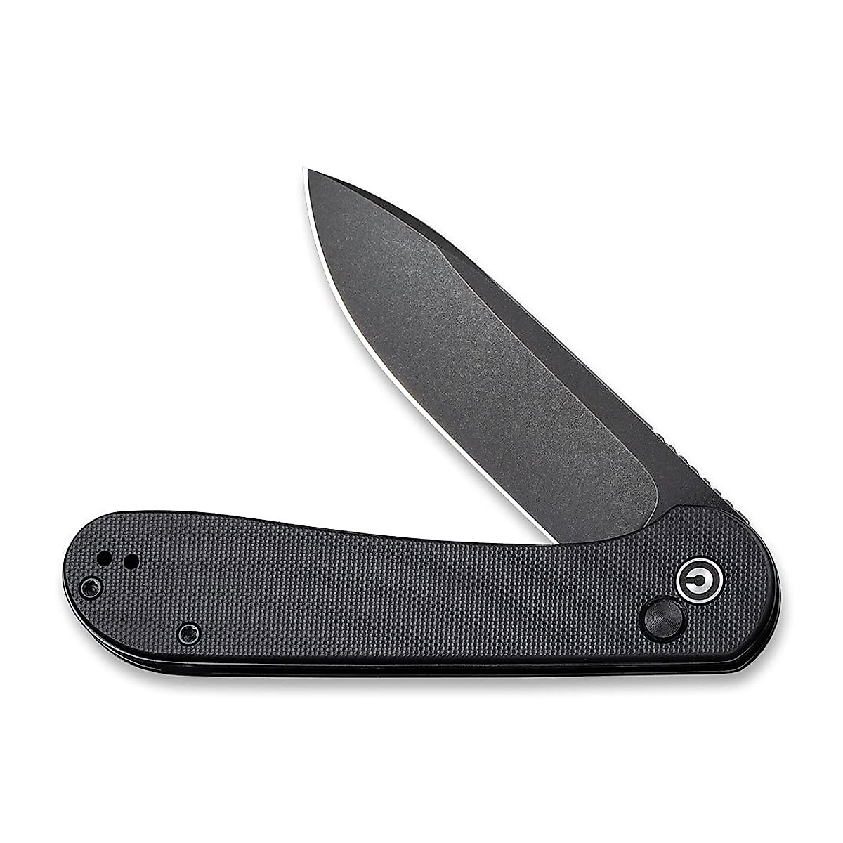 CIVIVI Pocket Folding Knife with 3.47" 14C28N Blade G10 Handle, Button Lock Elementum Knife for EDC C2103A (Black)