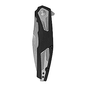 Kershaw Tremolo Pocket Knife, 3.125" 4Cr14 Steel Clip Point Blade, assisted opening EDC,Black