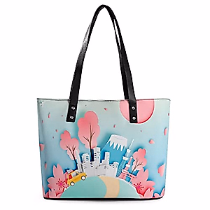 Womens Handbag Japan Travel Blossom Leather Tote Bag Top Handle Satchel Bags For Lady