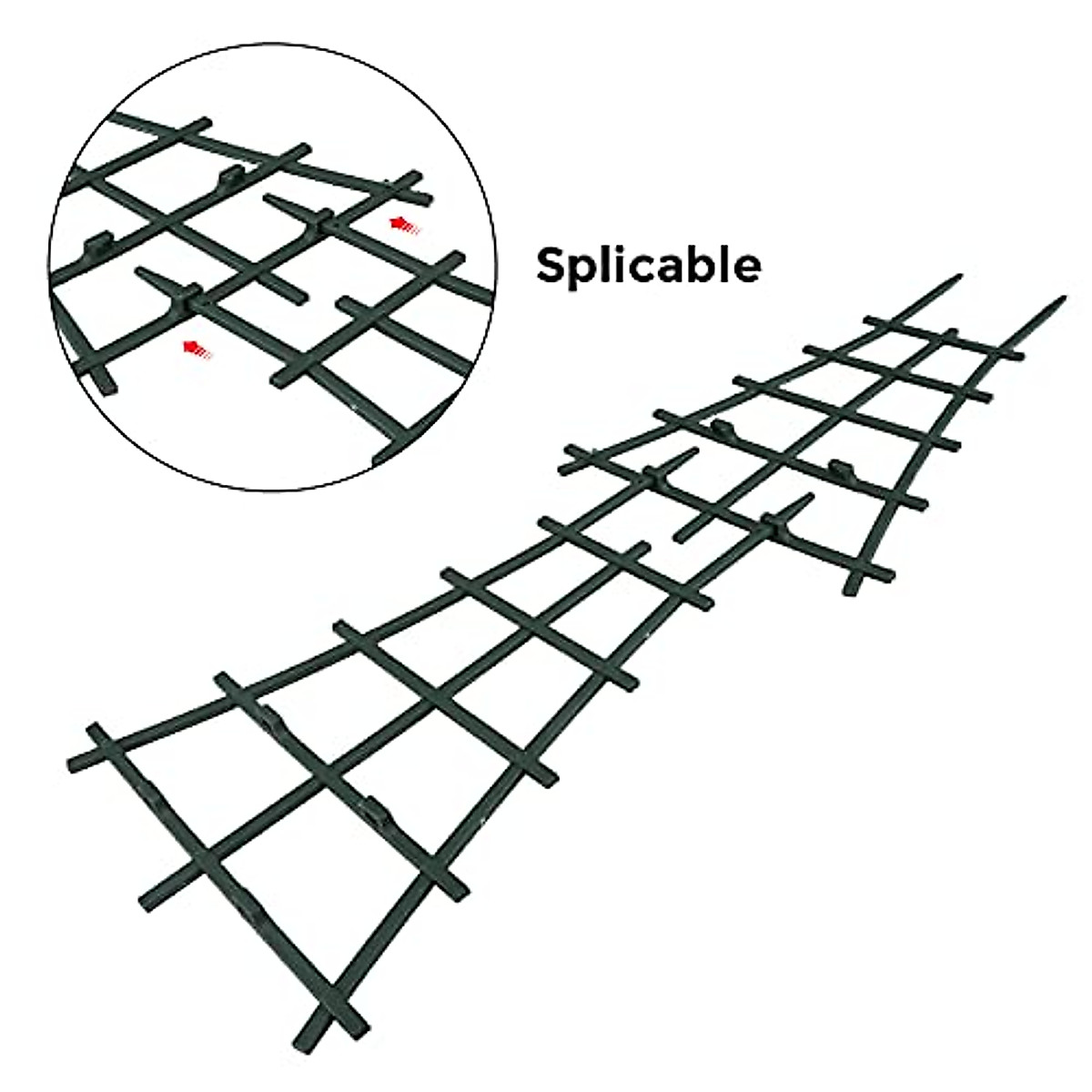 GREENWISH 4pcs 9x3inch Mini Plant Trellis Plastic Garden Plant Support DIY Climbing Trellis Flower Supports Dark Green