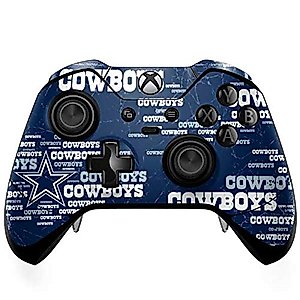 Skinit Decal Gaming Skin compatible with Xbox One Elite Controller - Officially Licensed NFL Dallas Cowboys Blast Design