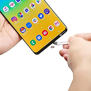 PortPlugs USB C Dust Plug Set (5 Pairs) Compatible with Samsung Galaxy, Note, Pixel, Android Cell Phones, MacBook & More, Type-C Covers w/Headphone Plugs and Cleaning Brush (Black)