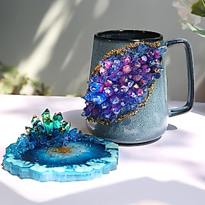 LET'S RESIN Crystal Cluster Resin Molds, Large and Small Size Crystal Shape Silicone Molds for Resin, Quartz Epoxy Resin Molds for Resin Crafts, DIY Crystal Heal Stone, Home Craft Decor