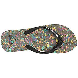 Quiksilver Men's Molokai Recycled 3 Point Sandal Flip Flop, Black/Blue/Black, 7