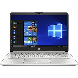 HP Stream 14" HD Laptop, AMD Athlon Silver 3050U Processor, 8GB RAM, 128GB SSD, 720p HD Webcam, AMD Radeon Graphics, Bluetooth, Windows 10 Home, Silver, 32GB Hotface USB Card