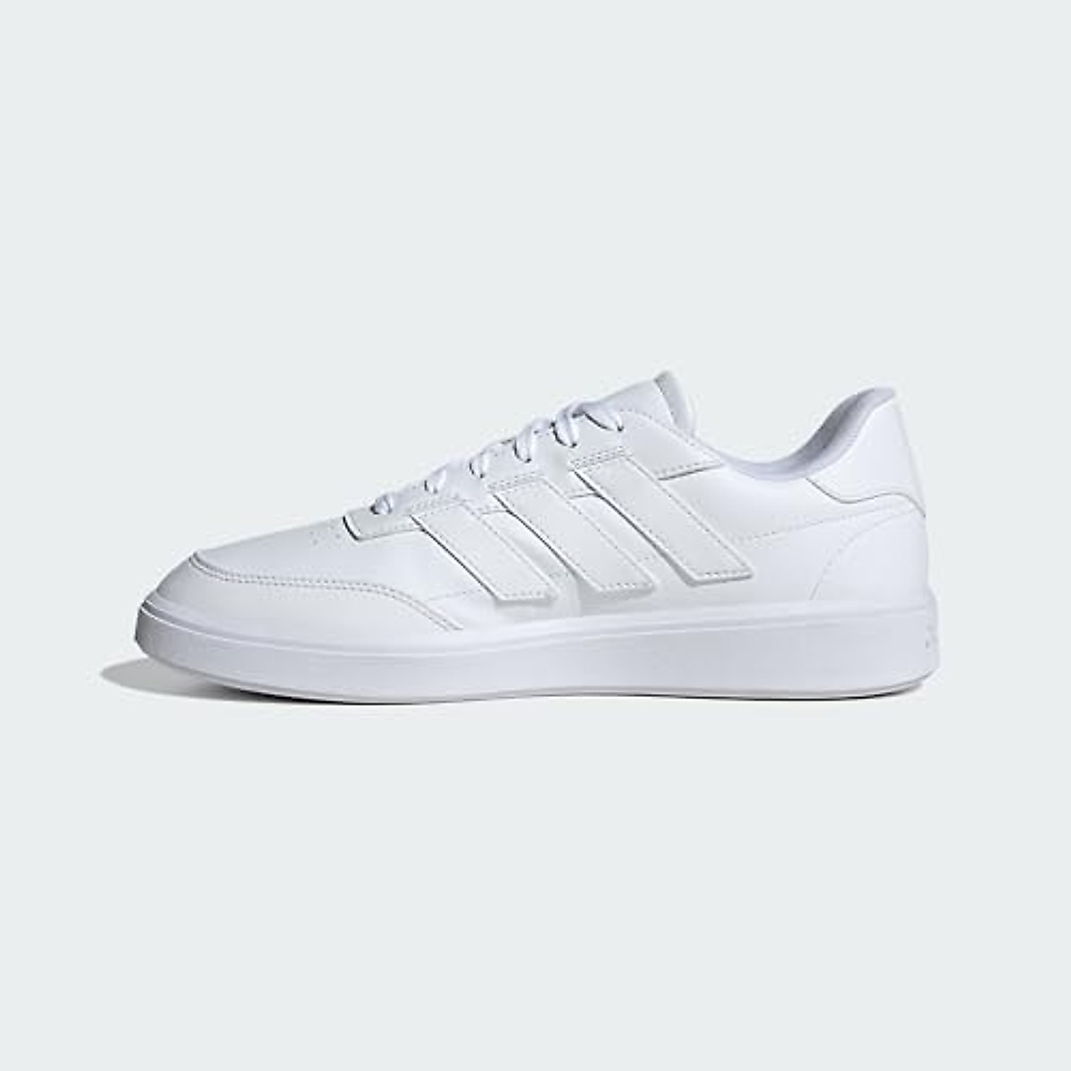 adidas Men's CourtBlock Sneaker, White/White/White, 10.5