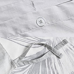 Tommy Bahama- King Duvet Cover Set, Reversible Cotton Bedding Set, Includes Matching Sham(s) with Bonus Throw Pillow Covers (Kayo Grey, King)