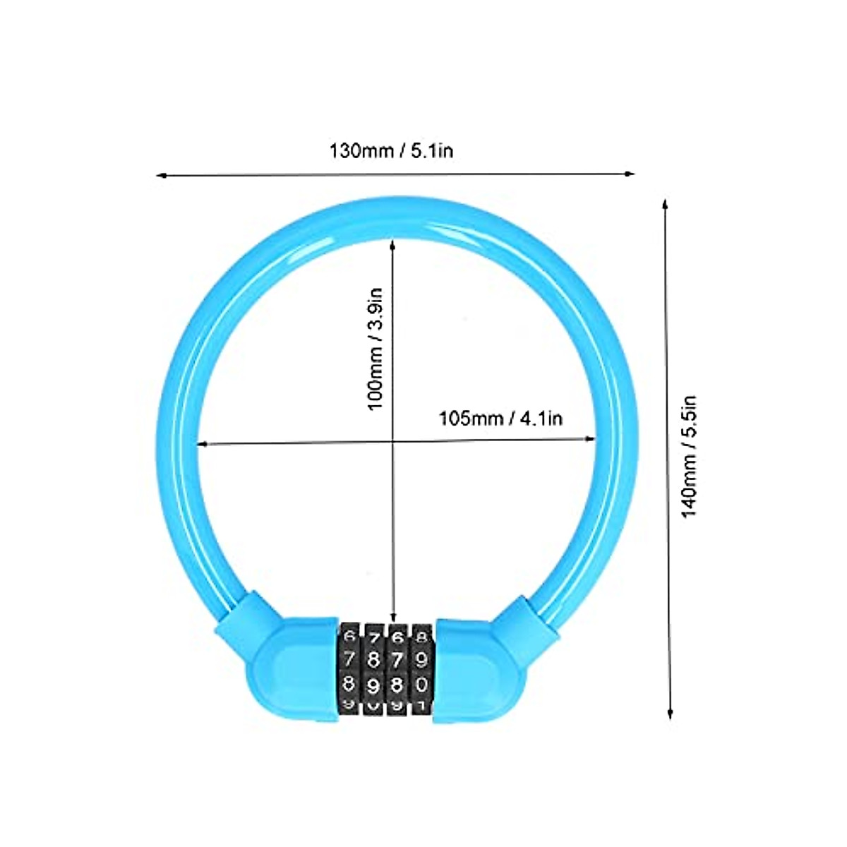 Anti Theft Bike Lock, Waterproof The Same Interlocking Function Password Unlocking Bike Lock High Security for Bike for Cyclist(Blue)