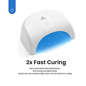 beetles Gel Polish Curing Lamp 36W U V, Fast Drying LED Nail Dryer Compact Manicure Light with Timer Setting Sensor DIY Nail Home