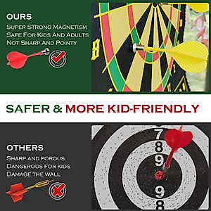 Magnetic Dart Board for Kids, Fun Toys Gifts for Boys 8 9 10 11 12 13 14 Years Old Teen Birthday Valentine Eater Christmas Stocking Stuffers Indoor Room Games, Magnet Dartboard Sets Double Sided