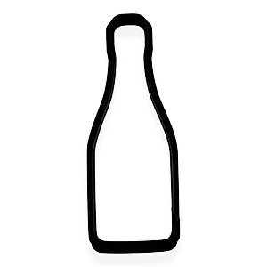 Champagne Bottle Cookie Cutter with Easy to Push Design, for Baby Showers, Work Events, and Birthday Celebrations (4 inch)